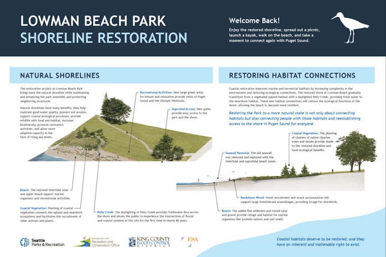 Lowman Beach Park in Seattle Honored with Best Restored Shore Award