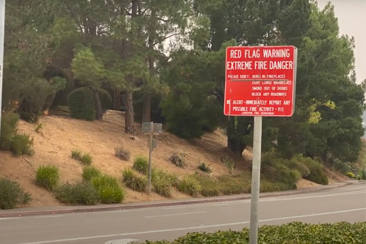 Marin County Elevated to Red Flag Warning Amid Critical Wildfire