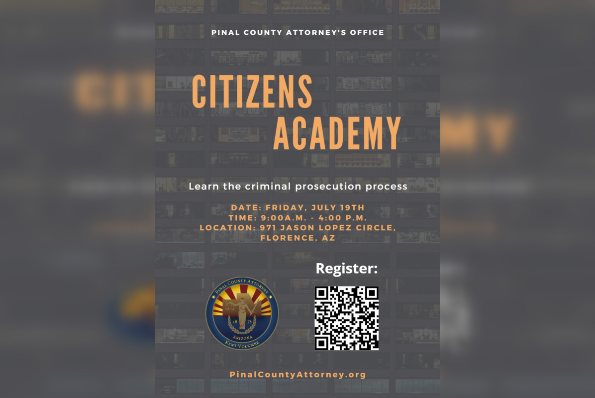 Pinal County Attorney's Office to Host Citizens Academy for Public