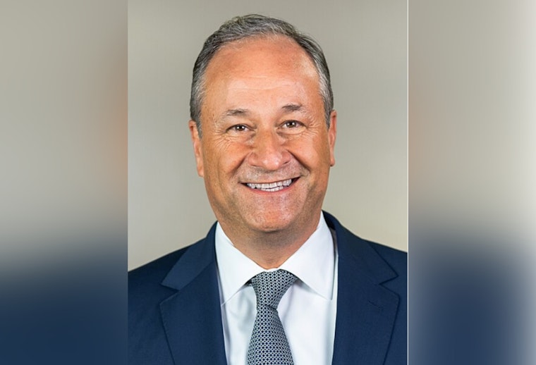 Second Gentleman Douglas Emhoff Rides Tempe Streetcar, Endorses