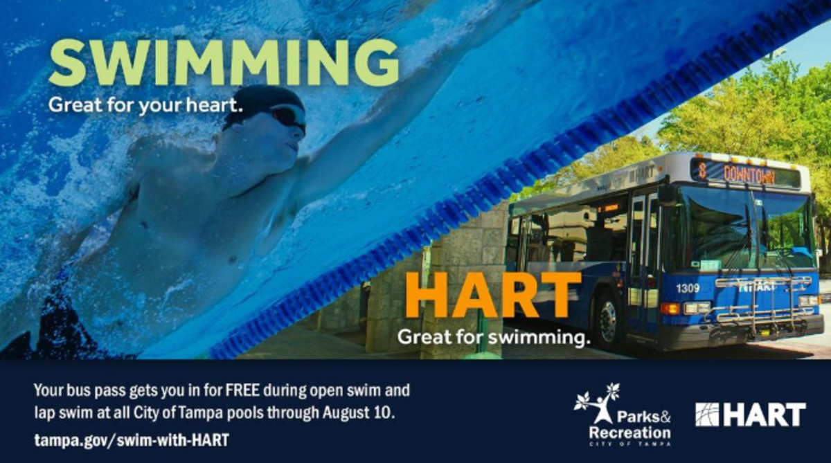 Tampa Launches Swim With HART Program for Free Pool Access with Bus