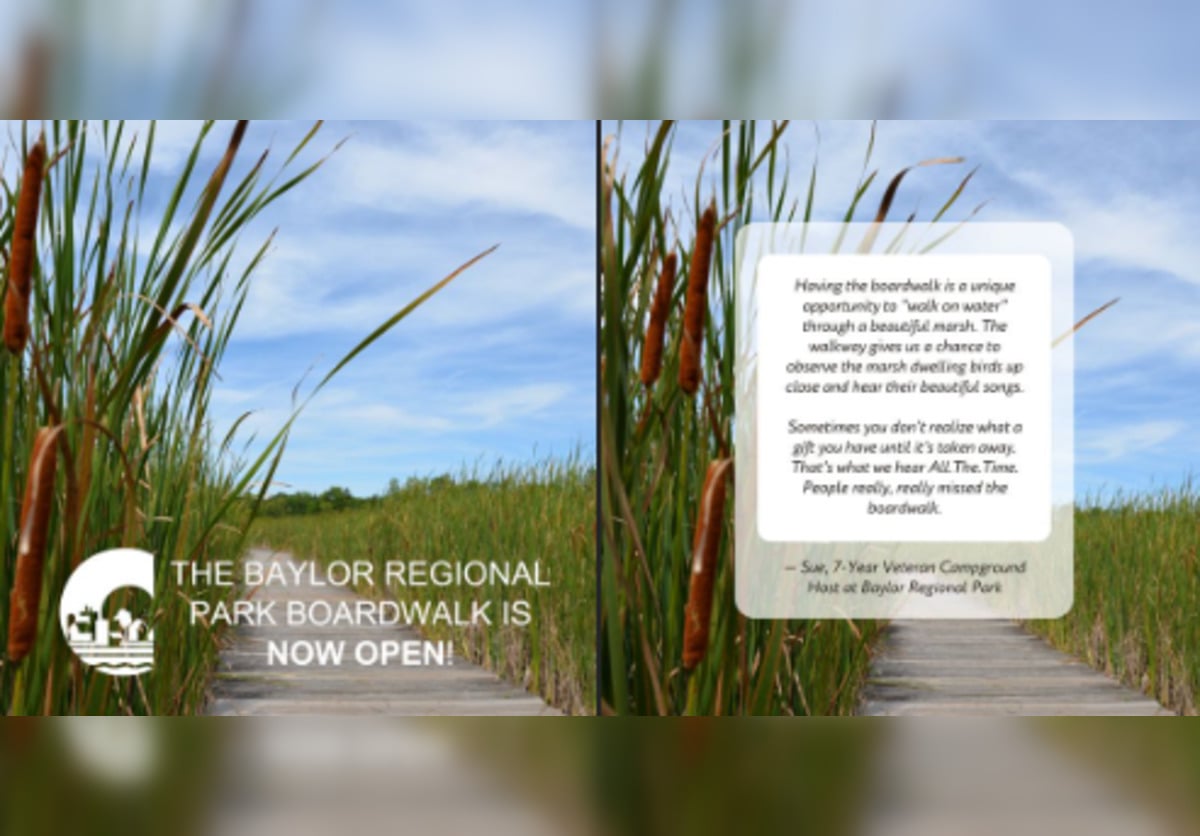 Baylor Regional Park Boardwalk Reopens with Upgraded Features in