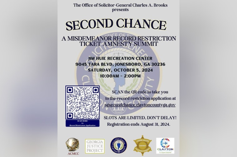 Clayton County Announces 'Second Chance' Summit for Misdemeanor Record