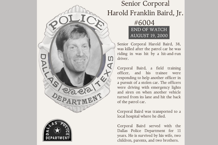 Dallas Police Department Honors the Late Senior Corporal Harold