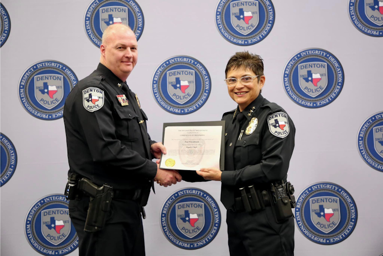 Denton Police Department Celebrates Promotions and Heroic Actions in