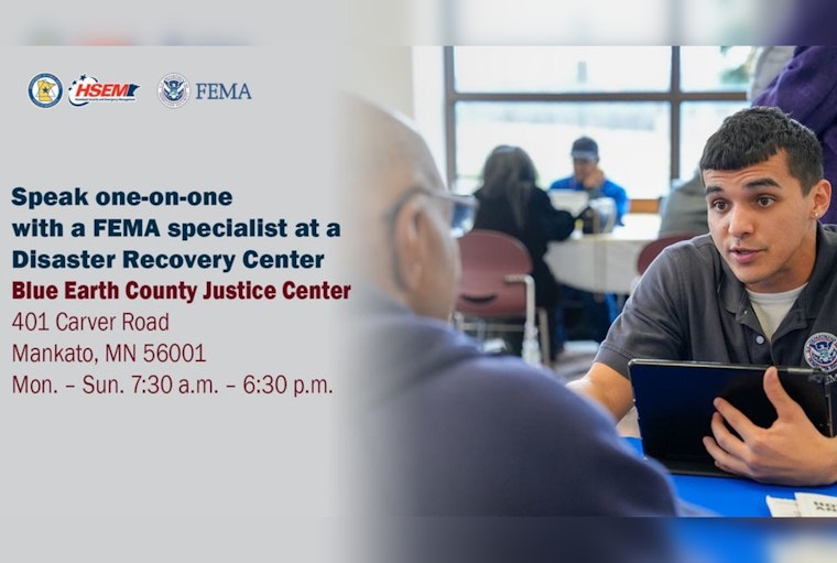FEMA Opens Disaster Recovery Center in Blue Earth County to Aid