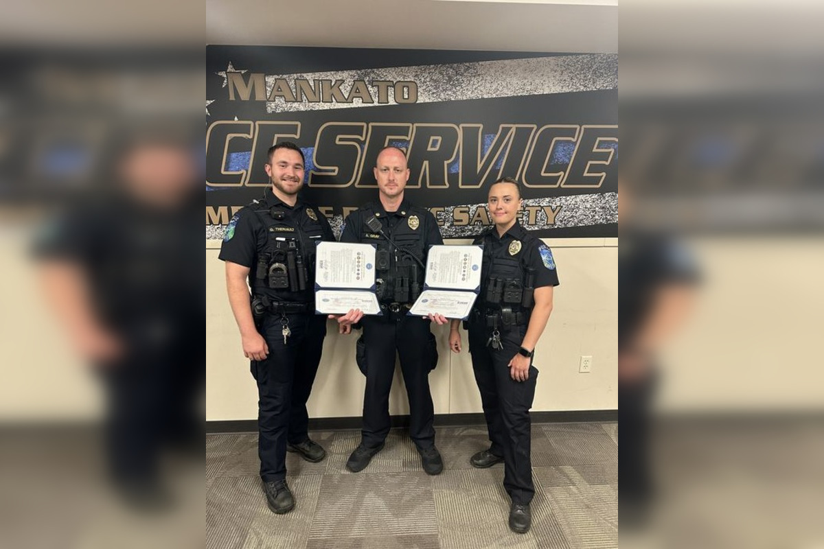 Mankato Police Commander Adam Gray Honored with Service Member Patriot