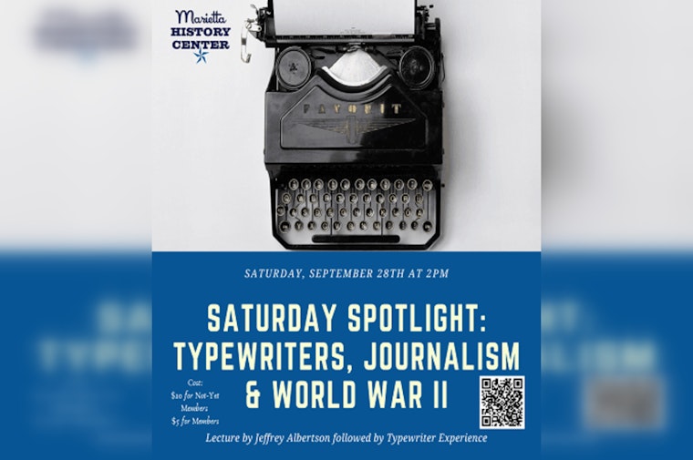 Marietta History Center Hosts WWII Typewriter Exhibition with an
