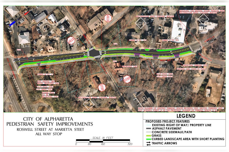 New Four-Way Stop at Roswell and Marietta Streets Set to Improve