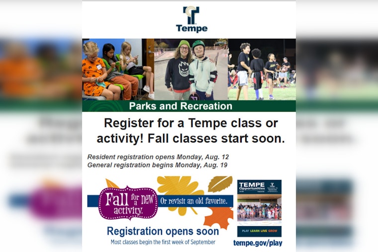 Tempe Unveils Fall Opportunities Brochure, New Classes and