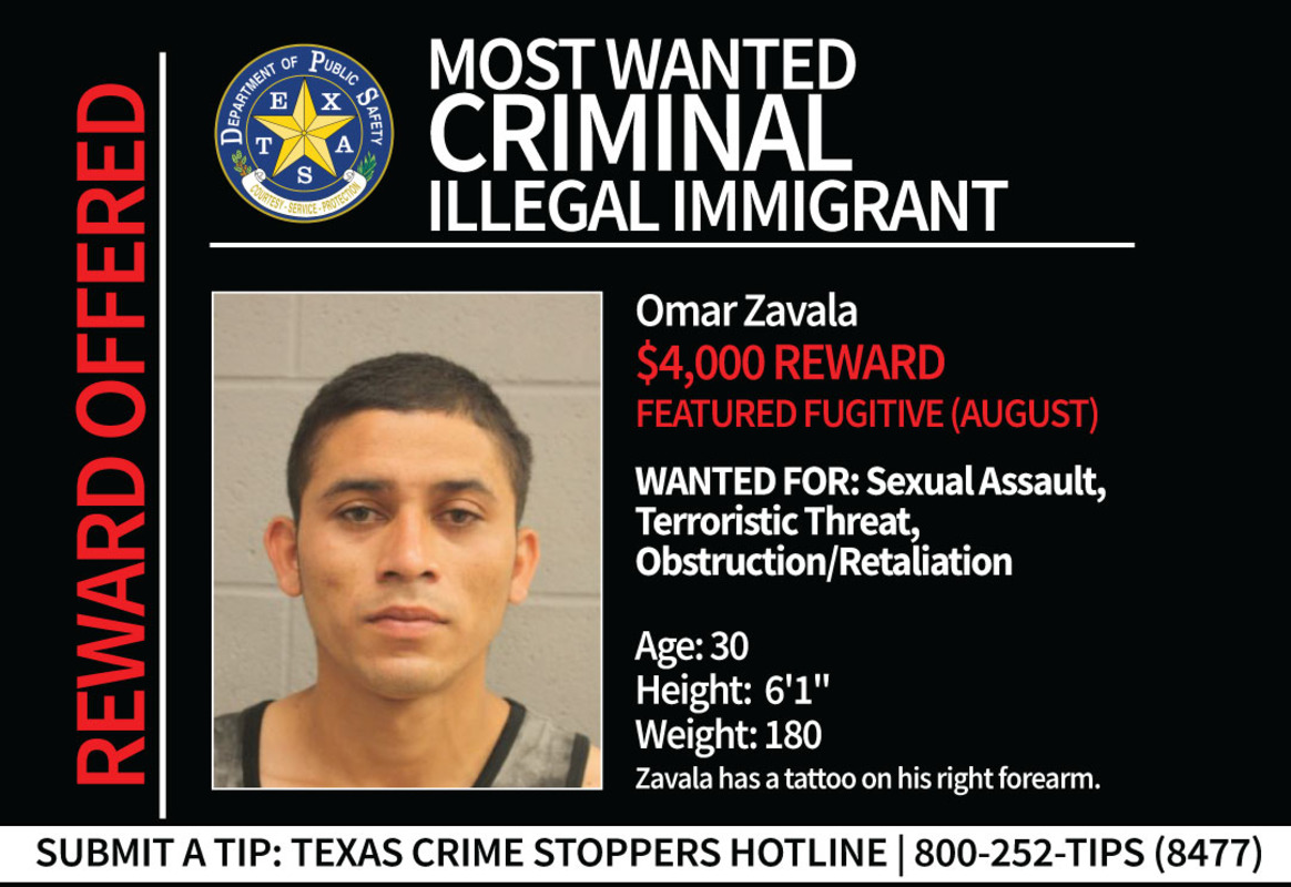 Texas DPS Increases Reward for Information on Most Wanted Fugitive