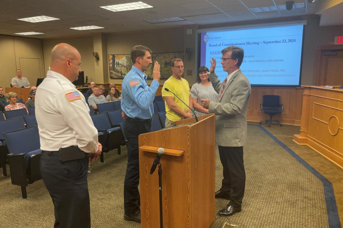 Brentwood Fire and Rescue Promotes Two, Welcomes Four New Firefighters