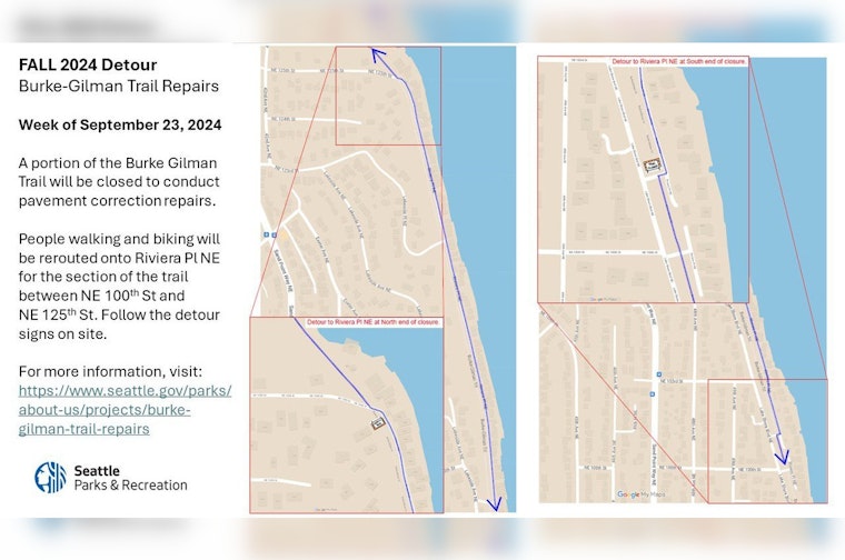 Burke-Gilman Trail in Seattle to See Pavement Repairs with Detours for