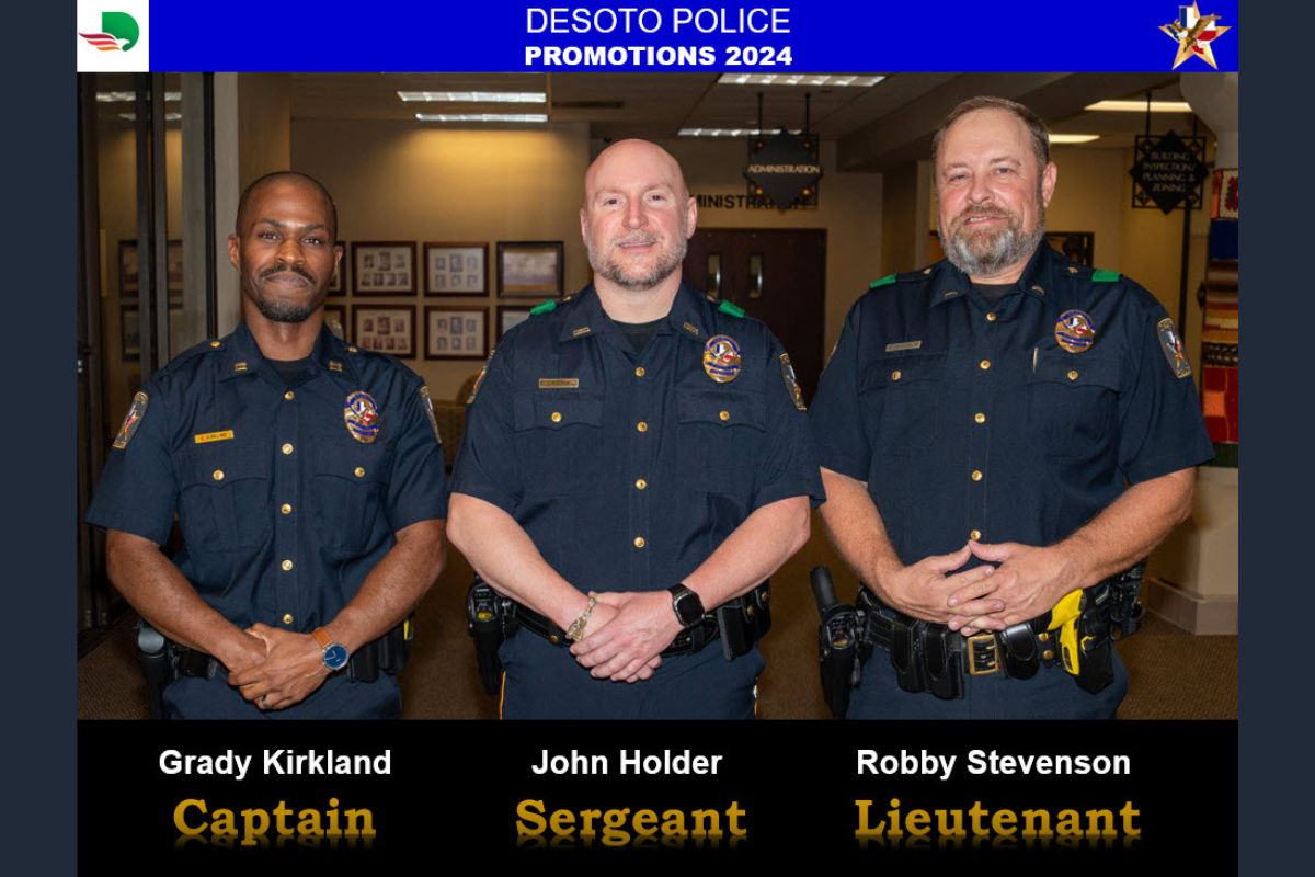 DeSoto Police Department Celebrates Promotions of Veteran Officers to