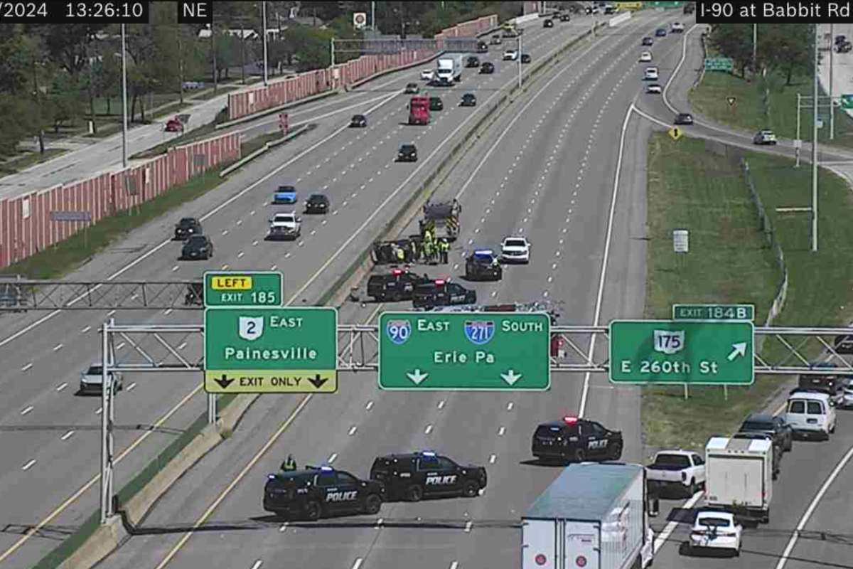 I-90 Eastbound Reopens in Euclid Following Rollover Crash Near East
