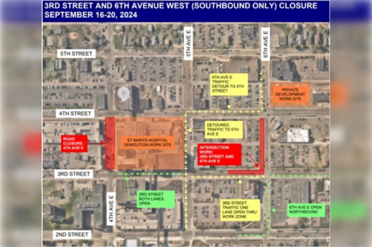 Major Construction at Third and Sixth to Disrupt Traffic Starting
