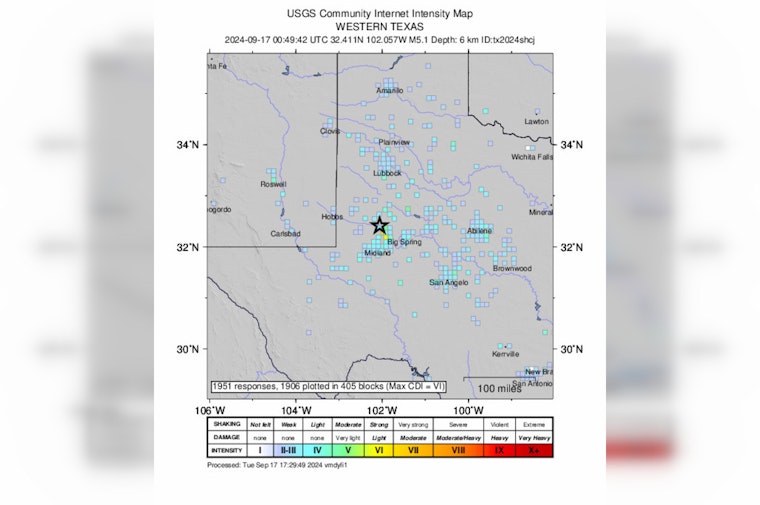 Rare Magnitude 5.1 Earthquake Startles West Texans, Felt From Ackerly