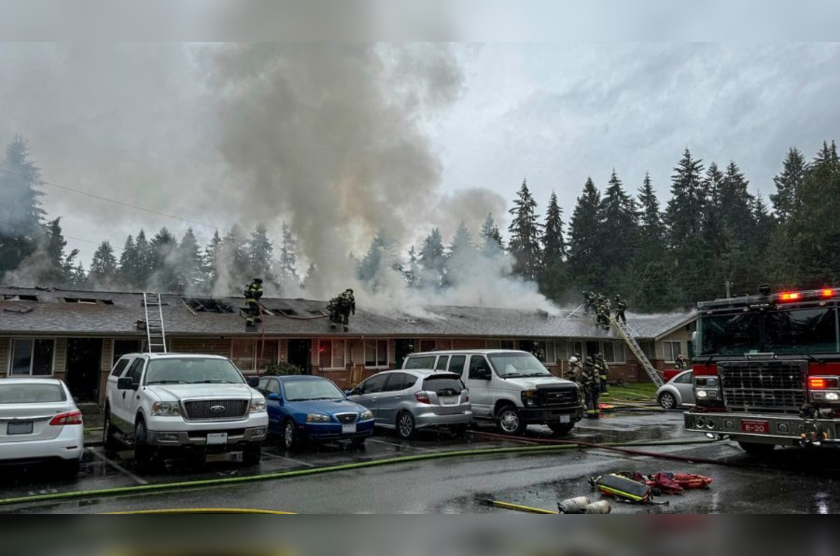 Two Injured, 11 Displaced as Fire Rages Through Edmonds Apartment