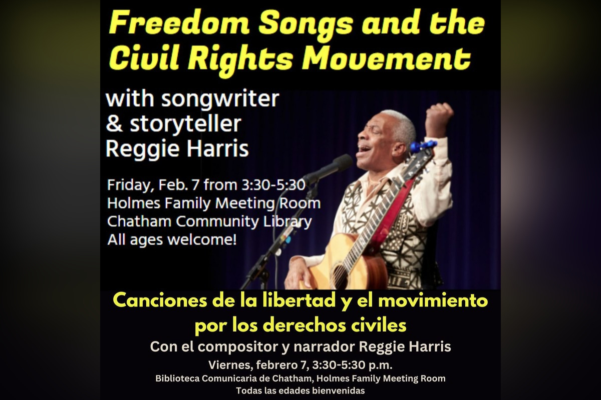 Chatham Community Library Hosts Reggie Harris for Live "Freedom Songs