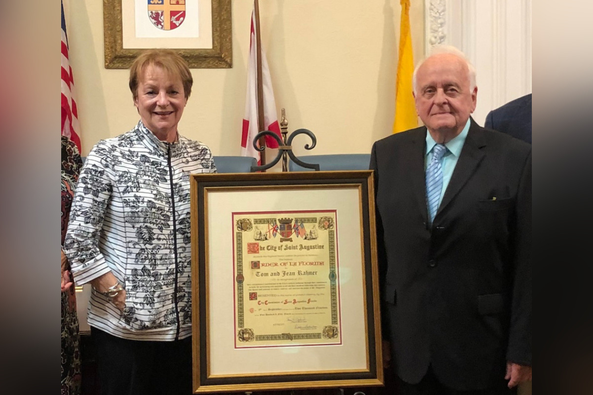St. Augustine Honors Legacy of Tom Rahner With Flag Tribute at City