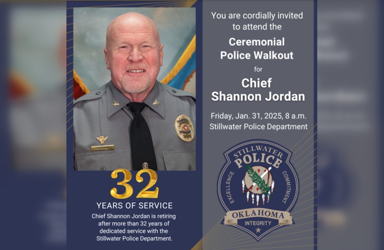 Stillwater Police Chief Shannon Jordan Retires After 32 Years; Acting