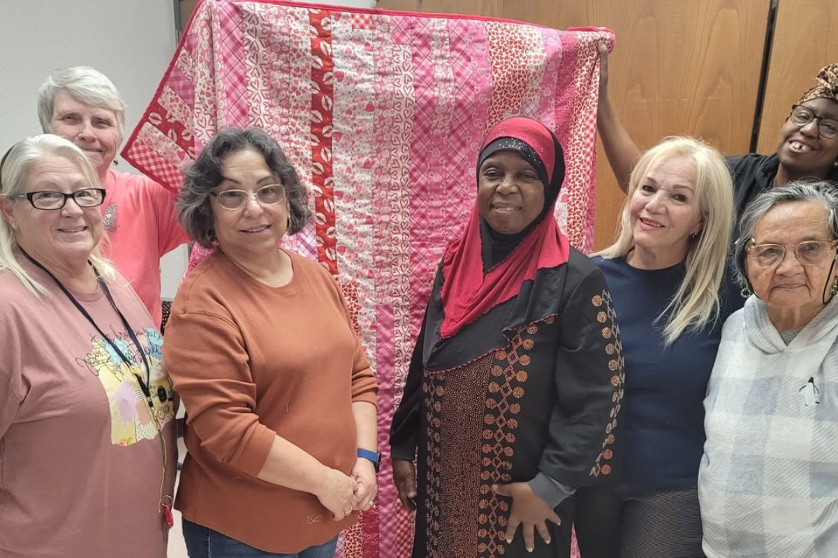 White Settlement Sewing Sisters Craft Hope, Raffling Handmade Quilt