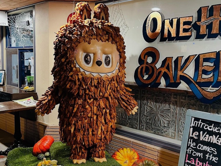 Bay Area Bakery Unveils 300-Pound Labubu Bread Monster as Kids Line Up