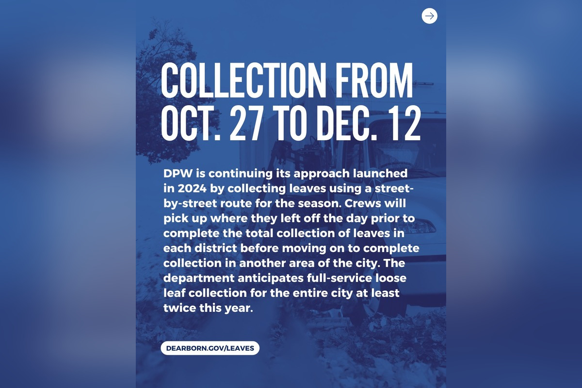 Dearborn Announces Fall 2025 Loose Leaf Collection Schedule and