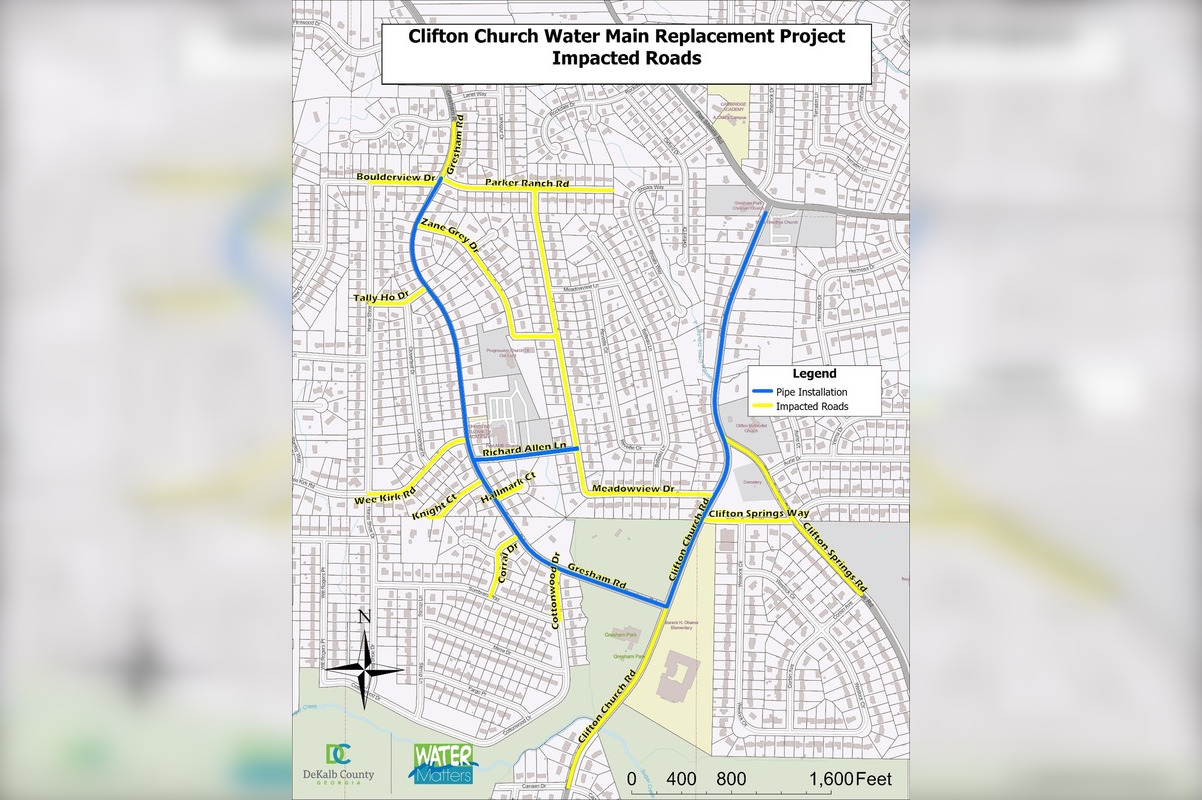 DeKalb County Launches Clifton Church Water Main Replacement to