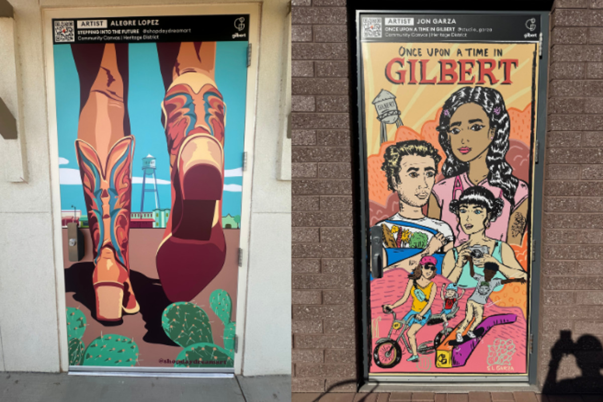 Downtown Gilbert Unveils New Door Art Exhibit in the Heritage District