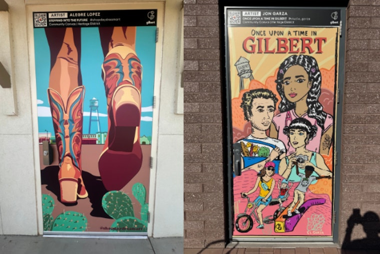 Downtown Gilbert Unveils New Door Art Exhibit in the Heritage District
