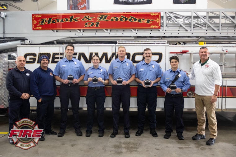 Greenwood Fire Department Celebrates Promotion of Five B-Shift