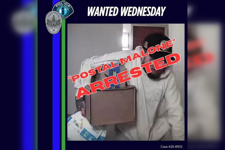 Irvine Police Nab 'Postal Malone' Suspect in Wake of Community Tips on