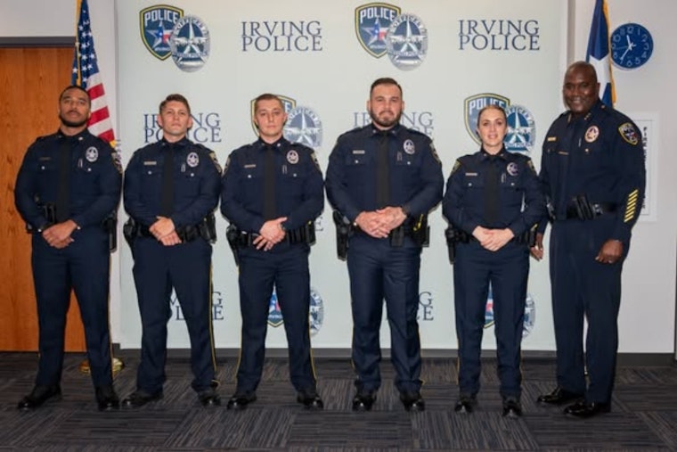 Irving Police Department Welcomes Five New Officers, Aiming to