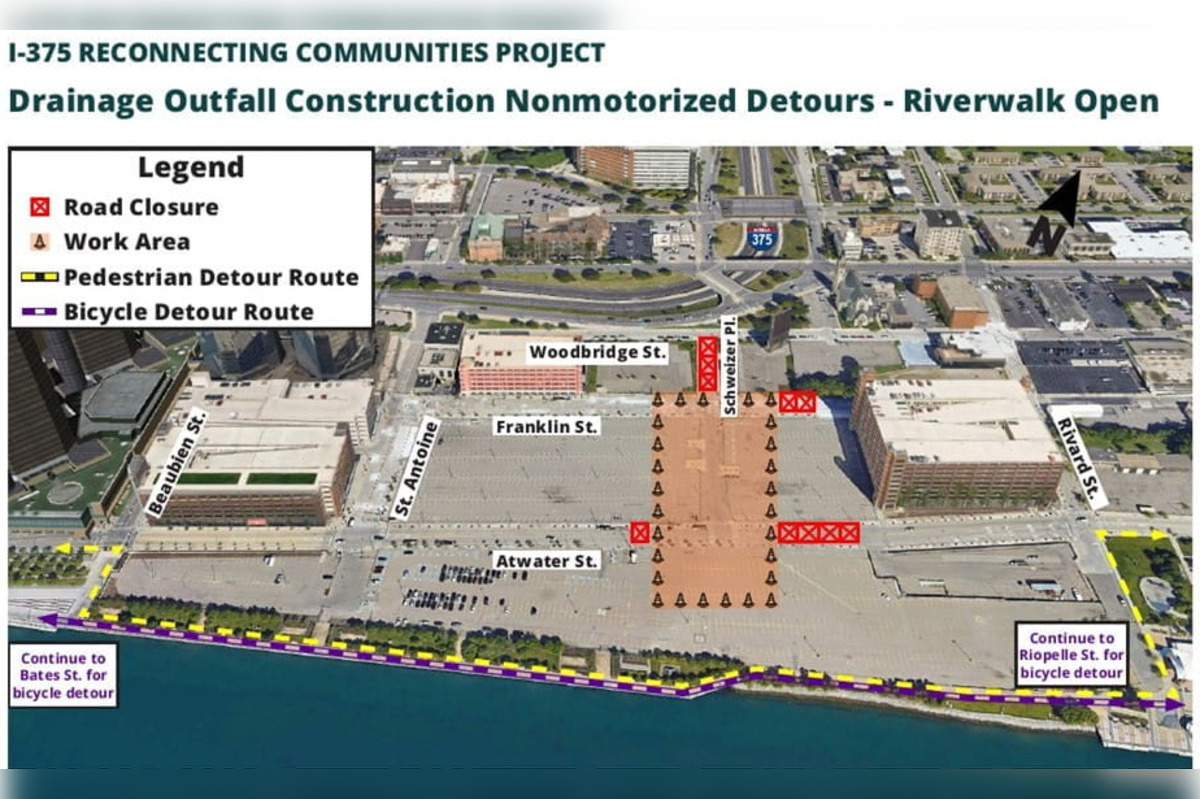 MDOT Embarks on Eco-Friendly Storm Sewer Project for Detroit's I-375