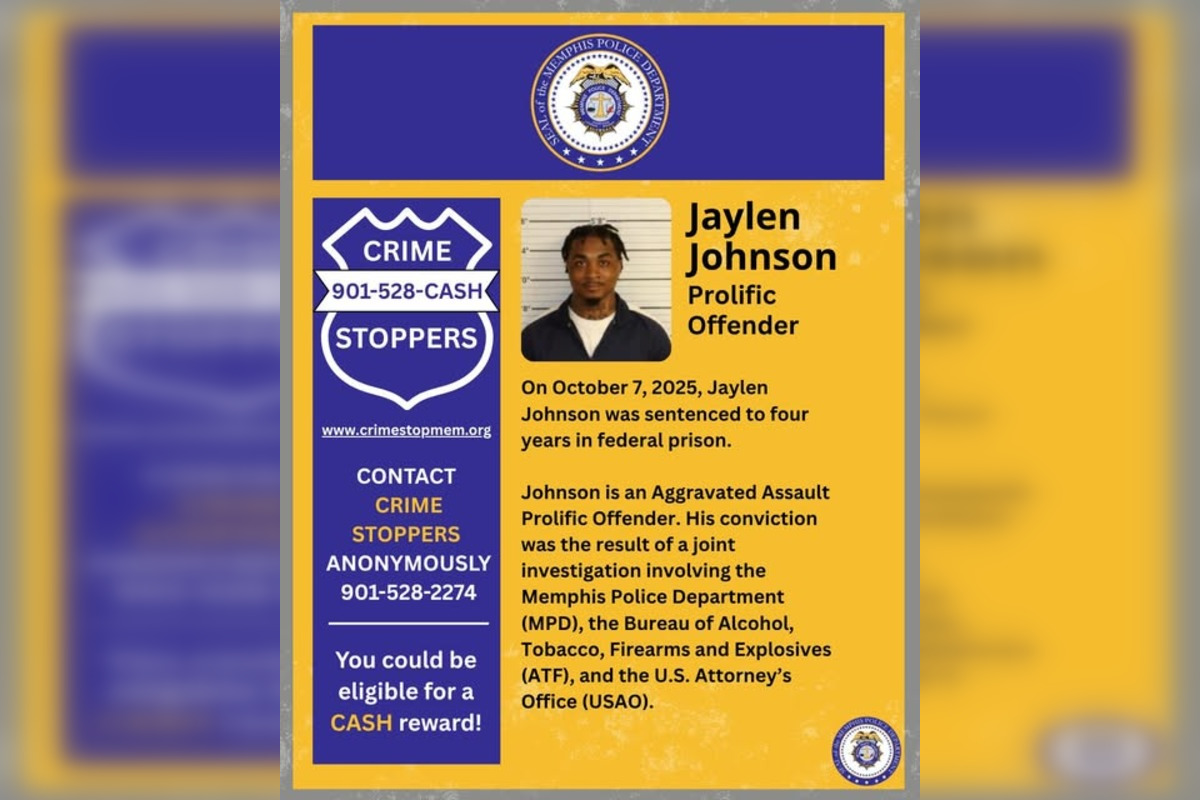 Memphis Gang Member Sentenced to Four Years in Federal Prison as Part