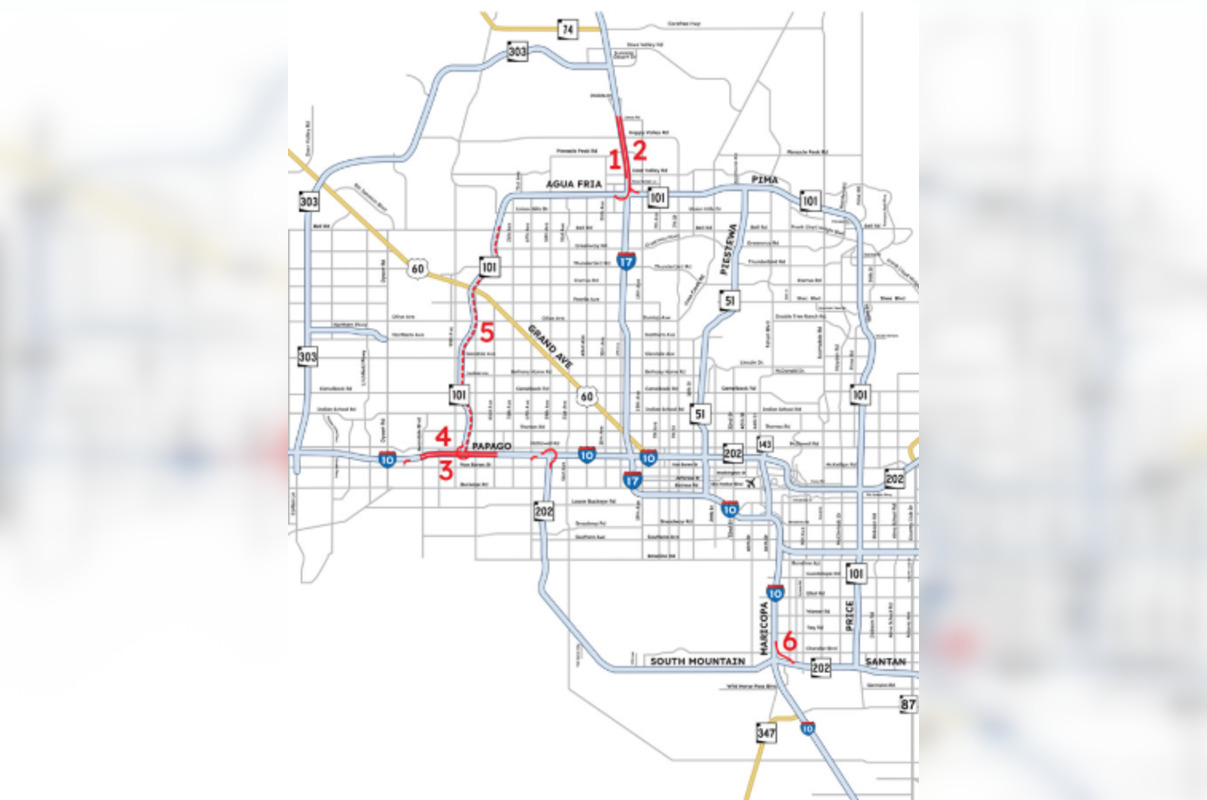 Phoenix Drivers Alert, Weekend Freeway Closures for ADOT Improvement