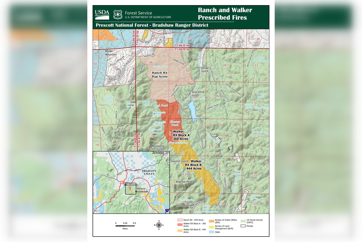 Prescott National Forest to Commence Controlled Burns Near Walker Rd.