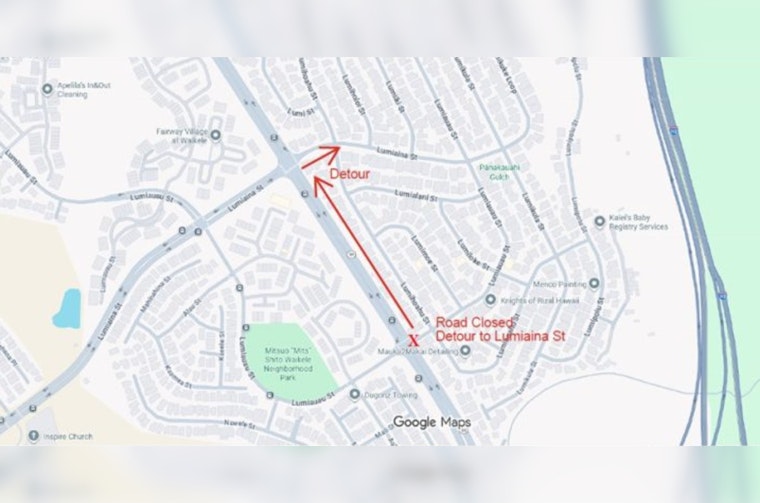 Weekend Road Closure in Waipahu as Students Paint Community Mural on