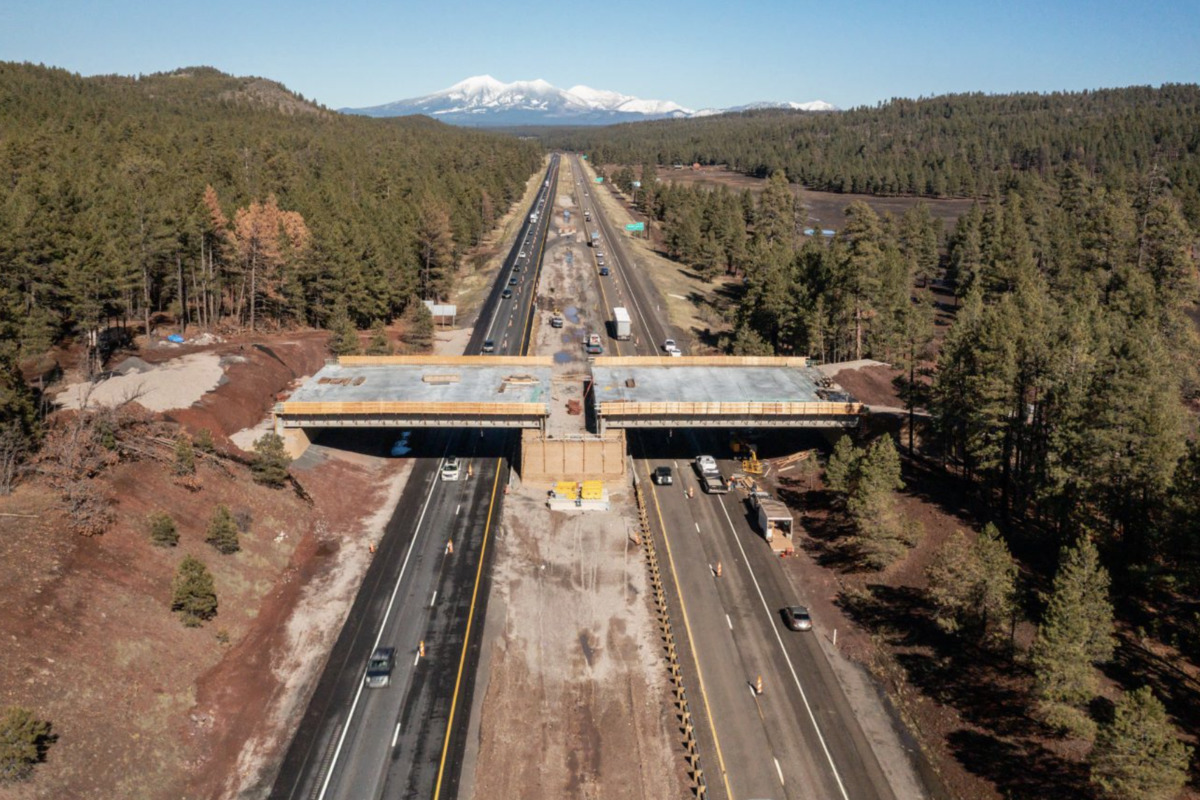 ADOT's Flagstaff Wildlife Overpass Project Surpasses Halfway Mark,