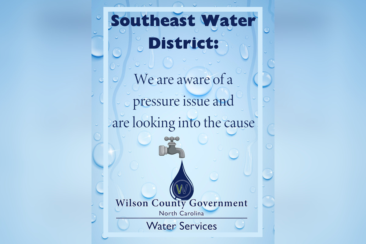 Boil Water Advisory Issued in Southeast Water District of Wilson