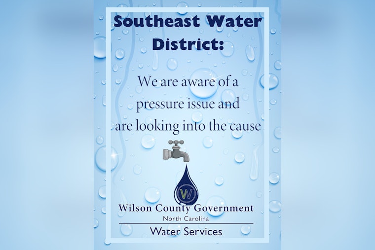 Boil Water Advisory Issued in Southeast Water District of Wilson