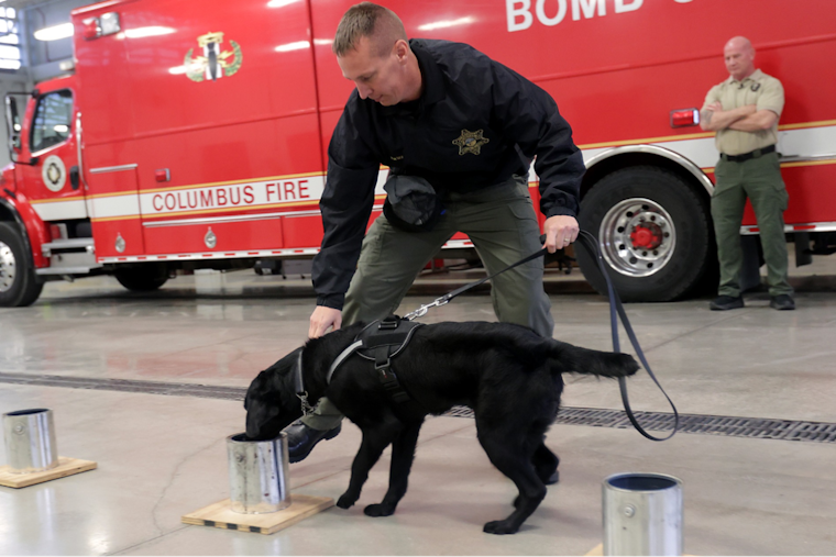Columbus and East Cleveland Fire Departments Celebrate New K9 Arson