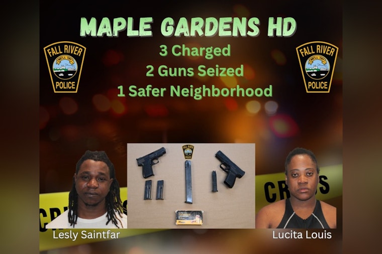 Fall River Police Arrest Two Residents for Unlicensed Firearms and