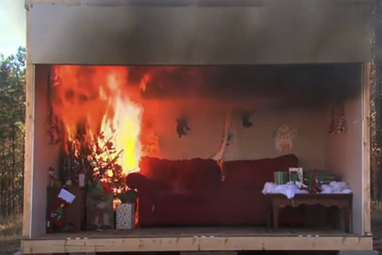 Flashback Fire Demonstrates Dangers of Dry Christmas Trees, Urges Fire