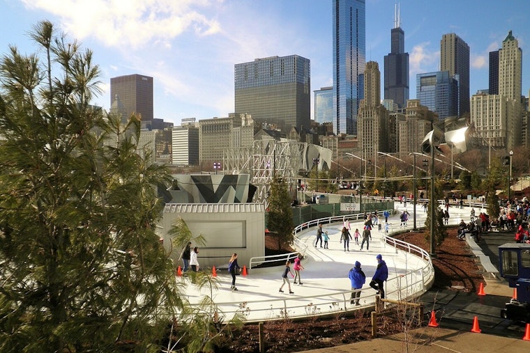Ice Skating Ribbon Welcomes Visitors Amid Unseasonable Warmth at
