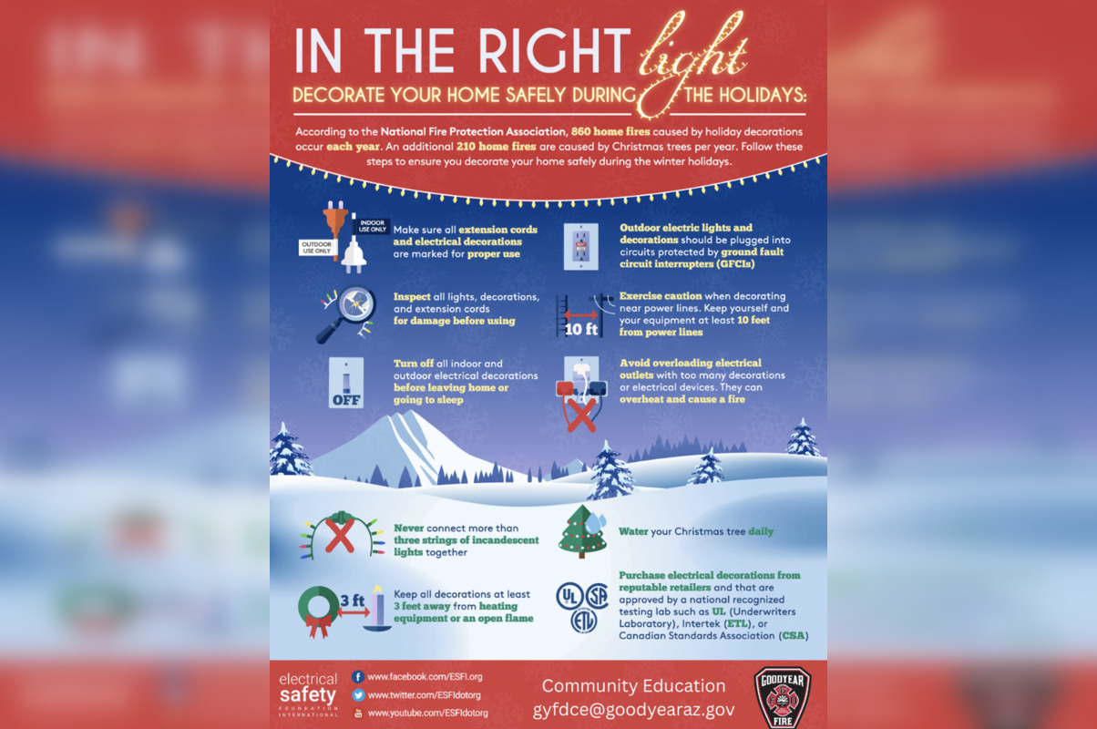 Litchfield Park Issues Holiday Safety Guidelines to Prevent Festive