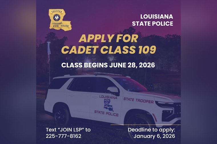 Louisiana State Police Seeks New Troopers, Applications Open for 109th