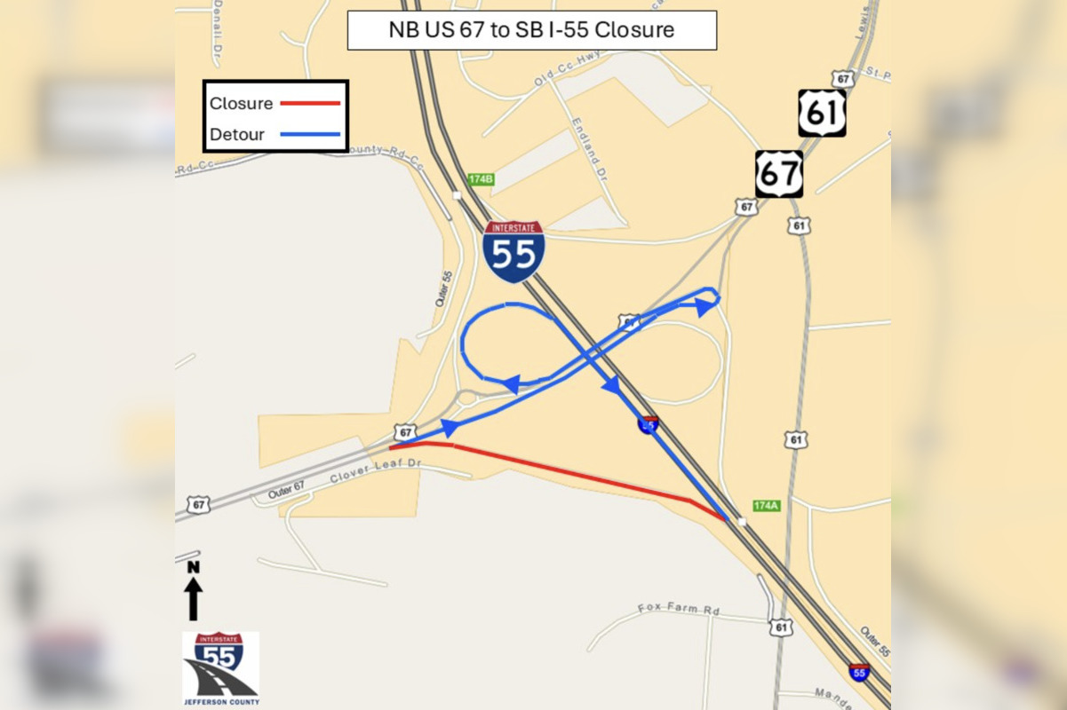 MoDOT Announces I-55 Southbound Ramp Closure for Bridge Maintenance as