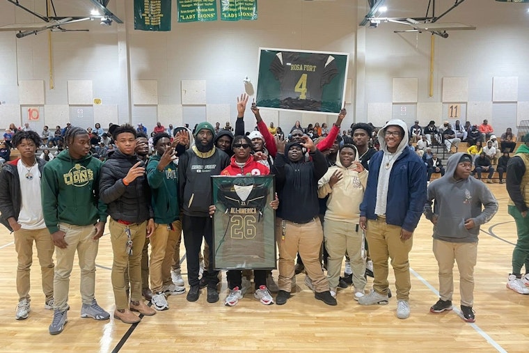 Tunica's Rosa Fort High Celebrates Christian Alexander's Under Armour